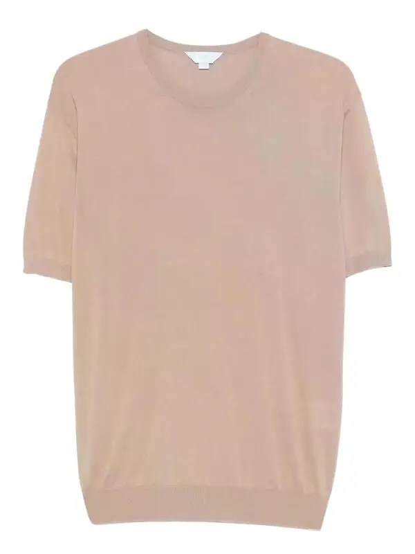 Malo Crew-neck Knit T-shirt - Neutrals