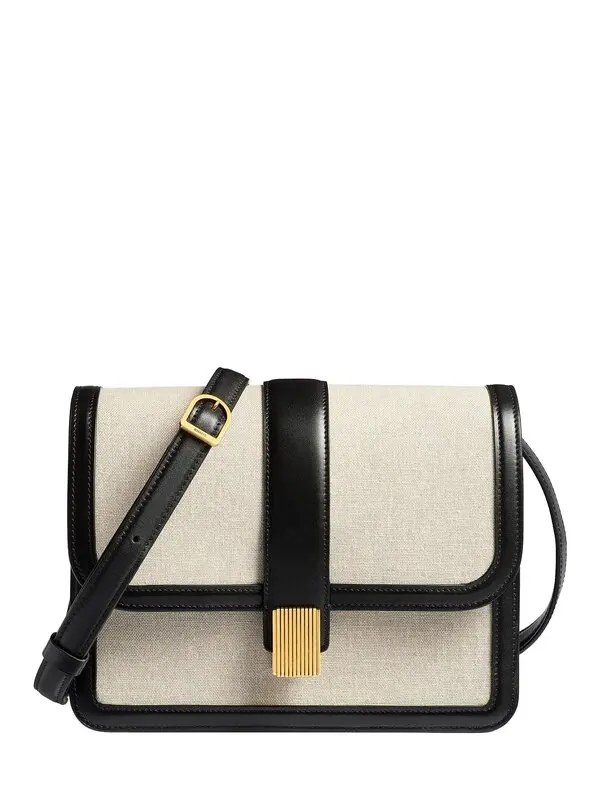 Khaite Blake Crossbody Bag - Black / Natural