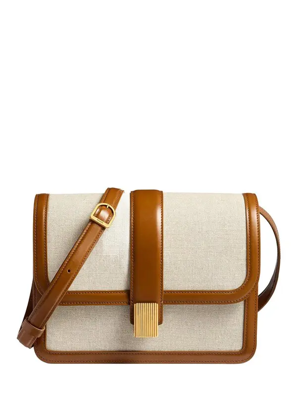 Khaite Blake Crossbody Bag - Dark Honey/natural