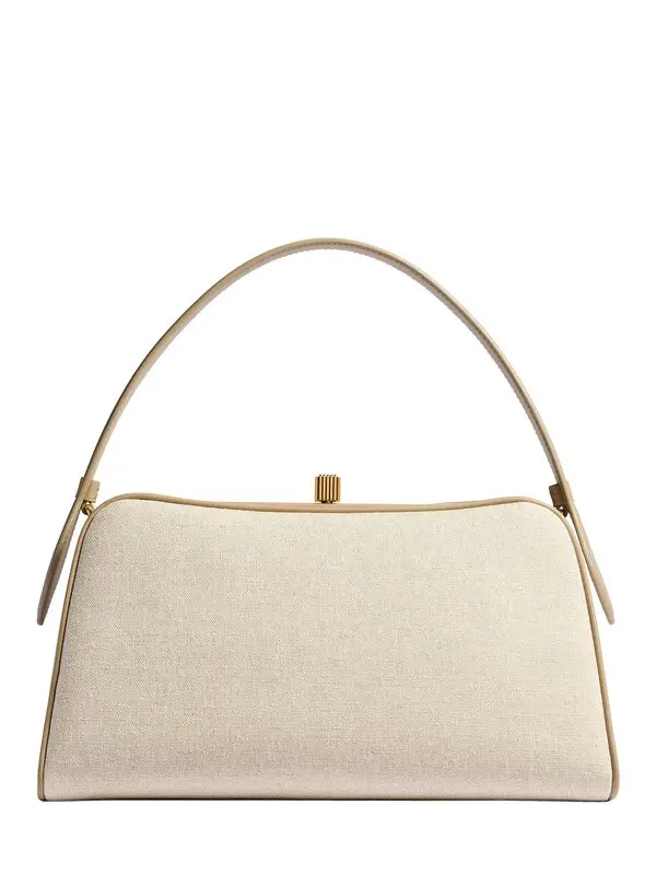 Khaite Cate Top Handle Bag - Toffee / Natural