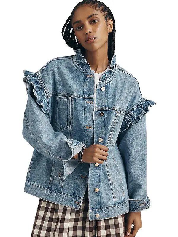 Maeve Denim Trucker Jacket - Medium Denim
