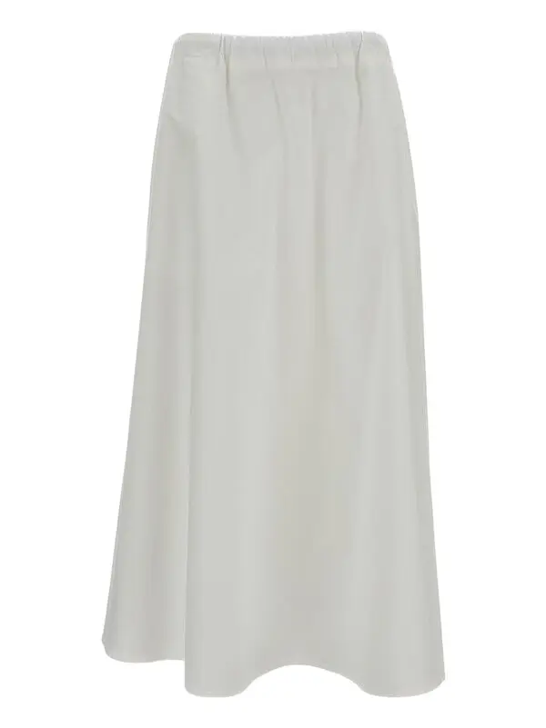 META CAMPANIA COLLECTIVE Long Flared Cotton Skirt - White