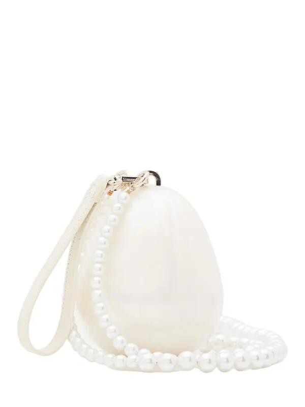 Simone Rocha Pearl Micro Egg Shoulder Bag - White
