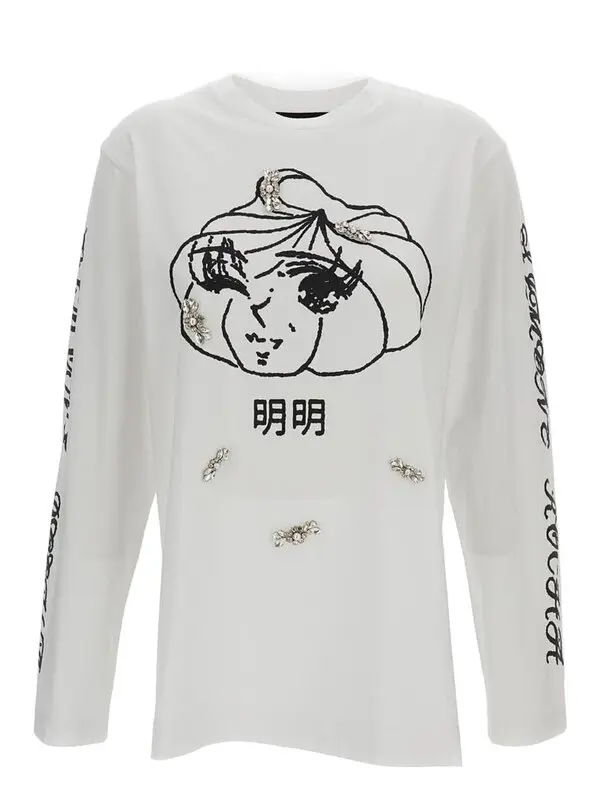 Simone Rocha Sweater With Dim Sum Logo - White