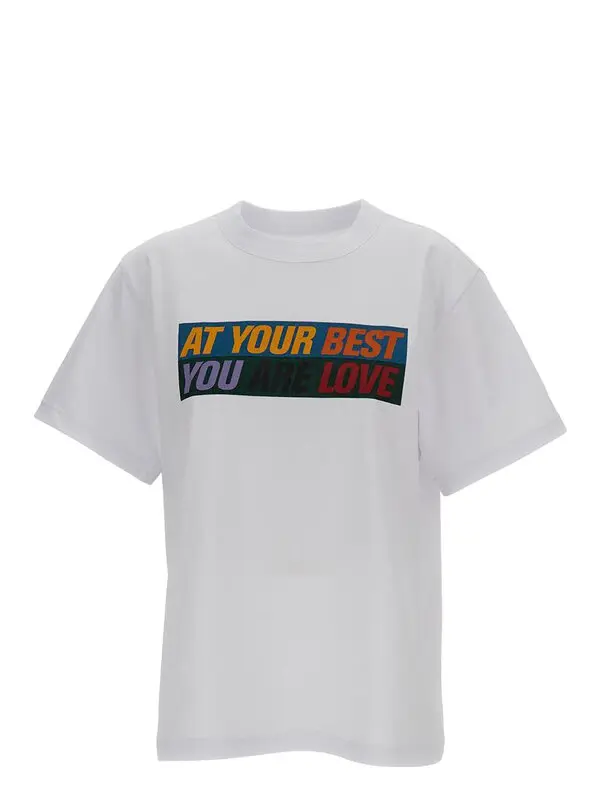 Sacai Printed Short-sleeved Shirt - Bianco