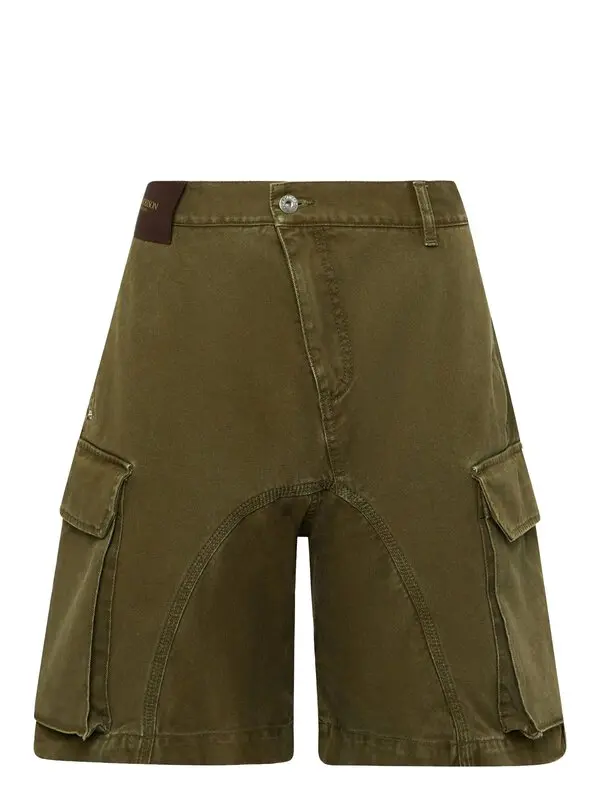 JW Anderson Cotton Twill Shorts - Green