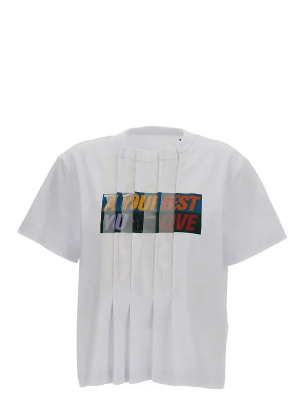 Sacai Printed Short-sleeved T-shirt - White