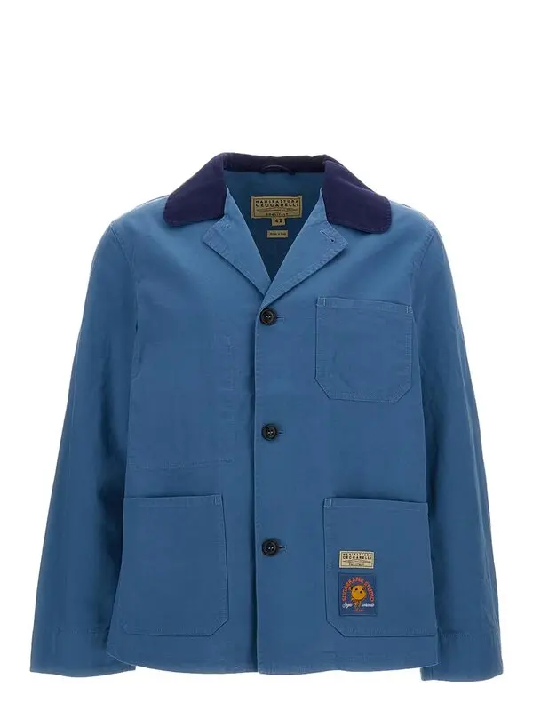 MANIFATTURA CECCARELLI Cotton Twill Jacket - Sky Blue