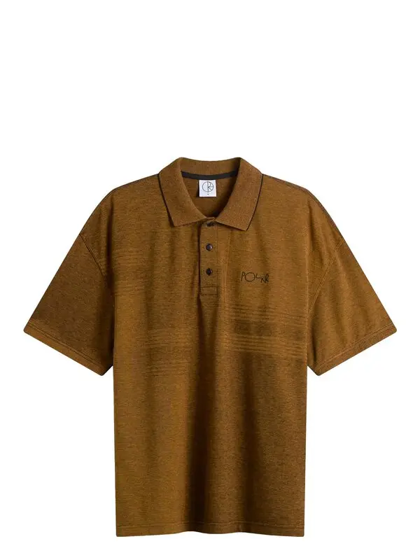 POLAR SKATE CO. Surf Polo - Black/caramel
