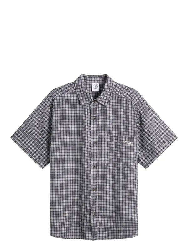POLAR SKATE CO. Mitchell Short Sleeve Shirt - Petrol/bordeaux