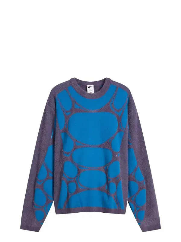 Nike Project F.r.o.g. Jelly Cage Sweatshirt - Dark Raisin/brilliant Blue/voltage Green