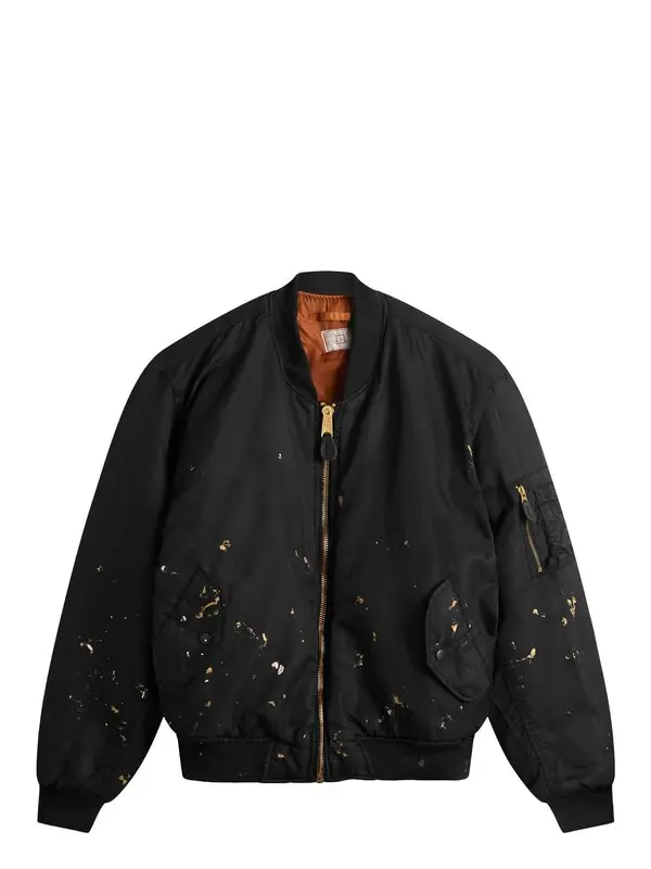 Mastercraft Union Washed Nylon Bomber Jacket - Black