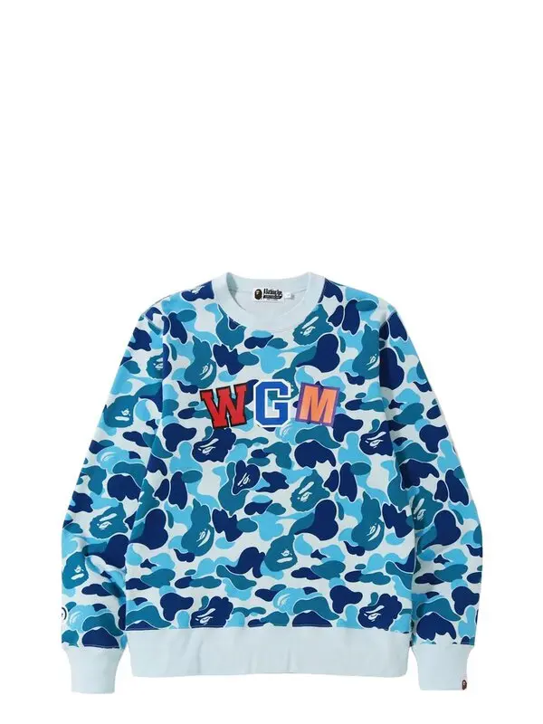 A BATHING APE Abc Shark Crewneck Sweatshirt - Blue