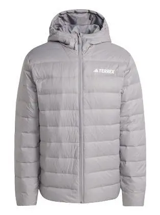 Adidas Terrex Essentials Climawarm Light Down Hooded Jacket - Grey Three