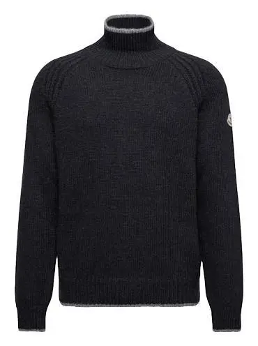Moncler Alpaca And Wool Blend Turtleneck Jumper - Black