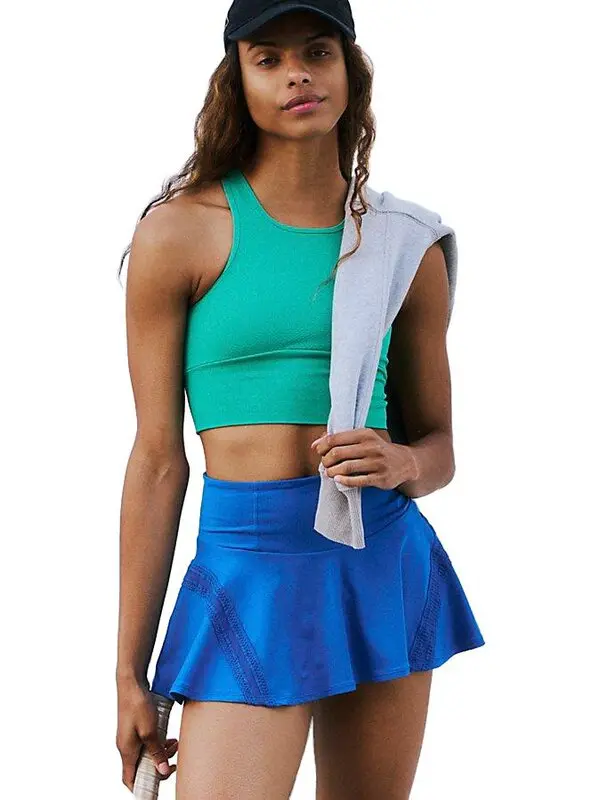 Free People Pleated Tennis Skort - Mid Atlantic