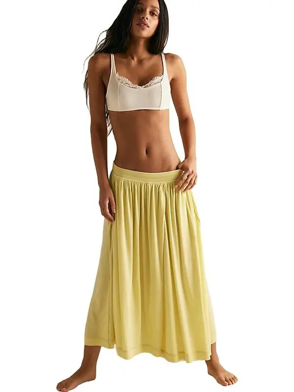 Free People Vibe Check Wide-leg Pants - Silent Lime