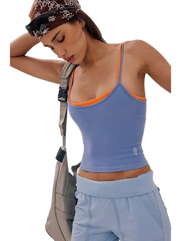 Free People All Clear Coastline Cami - Blue Ash Combo