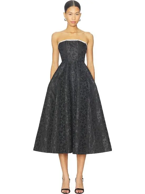 LOVERS AND FRIENDS Alexandra Midi Dress - Black