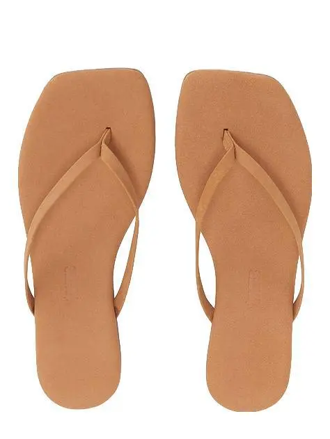 Tkees Square Toe Lily Suede Sandal - Tan