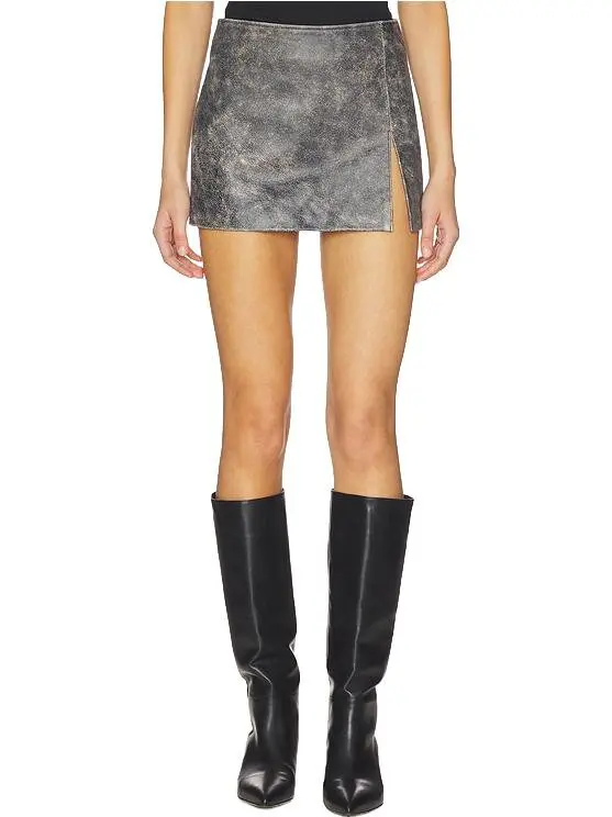 MANOKHI Deline Mini Skirt - Grey