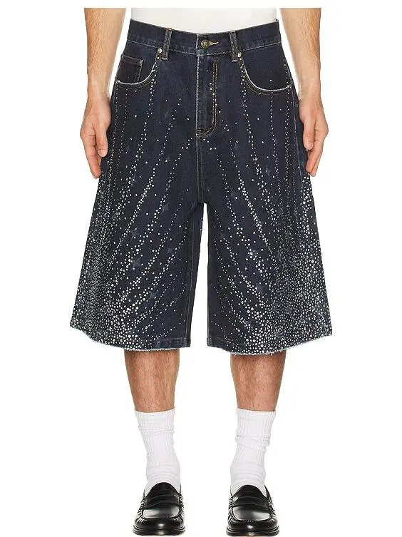 BIRTH OF ROYAL CHILD Starlight Denim Shorts - Blue
