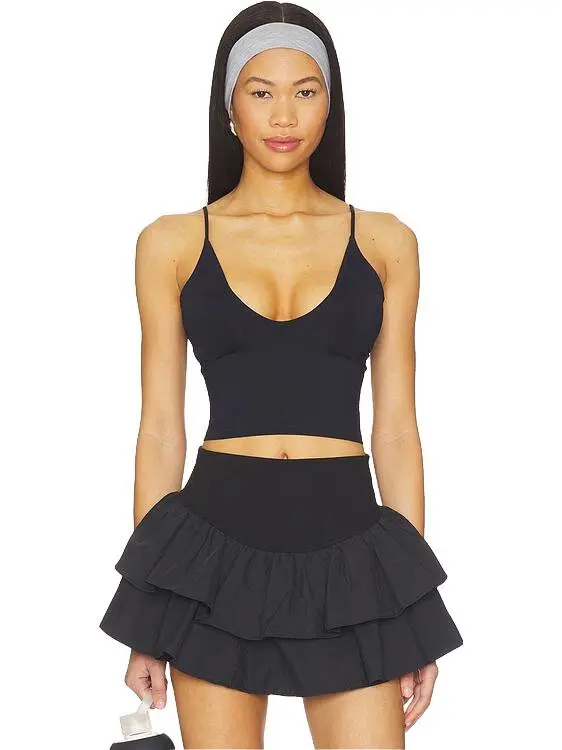 Free People Round Two Skinny Strap Tank - Black