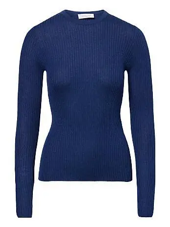 Gabriela Hearst Cashmere-silk Knitted Jumper - Electric Navy