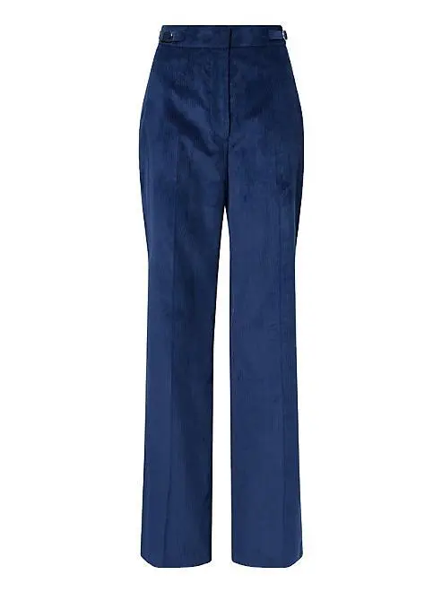 Gabriela Hearst Wide-leg Cotton-corduroy Trousers - Electric Navy
