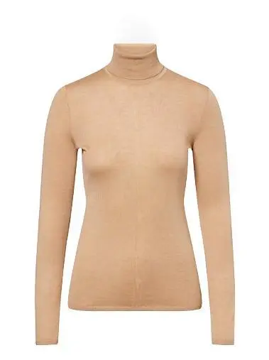 Gabriela Hearst Cashmere And Silk Turtleneck Jumper - Camel