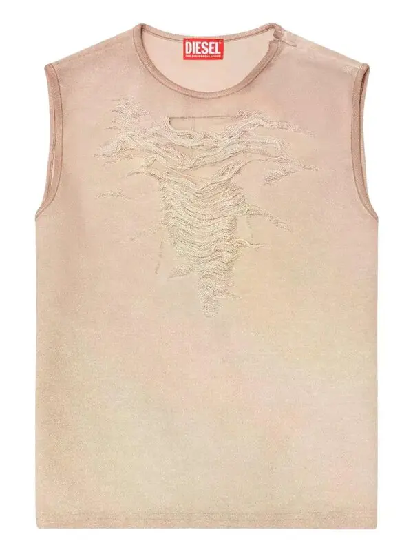 DIESEL® T-yasi-s1 Distressed Sleeveless Top - Neutrals