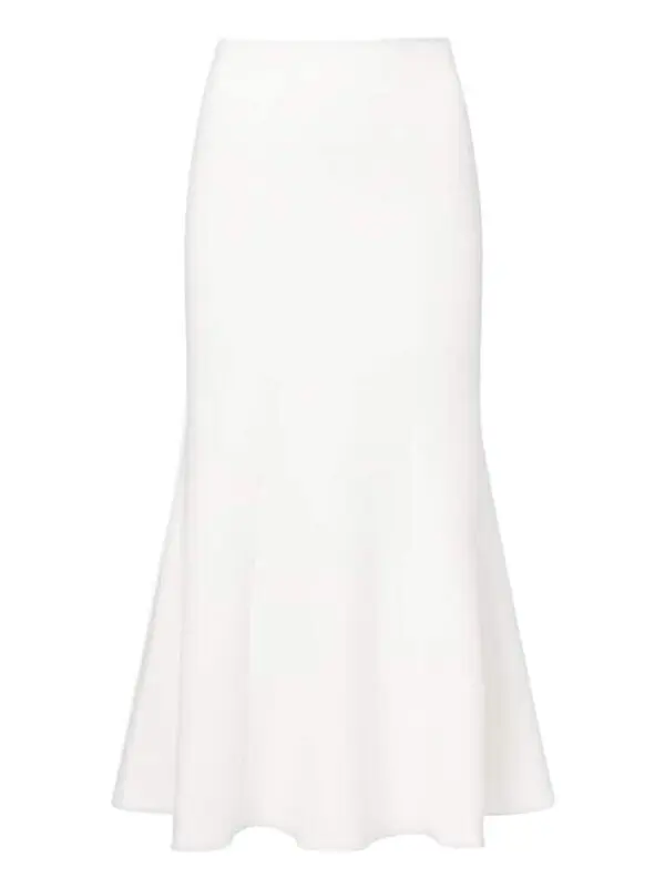 Roland Mouret Crepe Midi Skirt - White