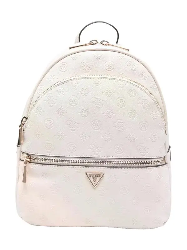 Guess Embossed-logo Backpack - Neutrals