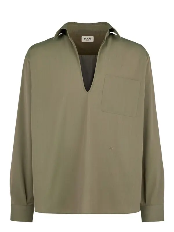 TOD'S Shirt In Silk - Green