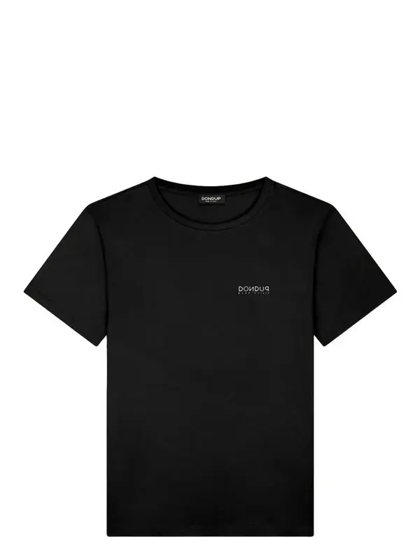 DONDUP Logo-embroidered Crew-neck T-shirt - Black