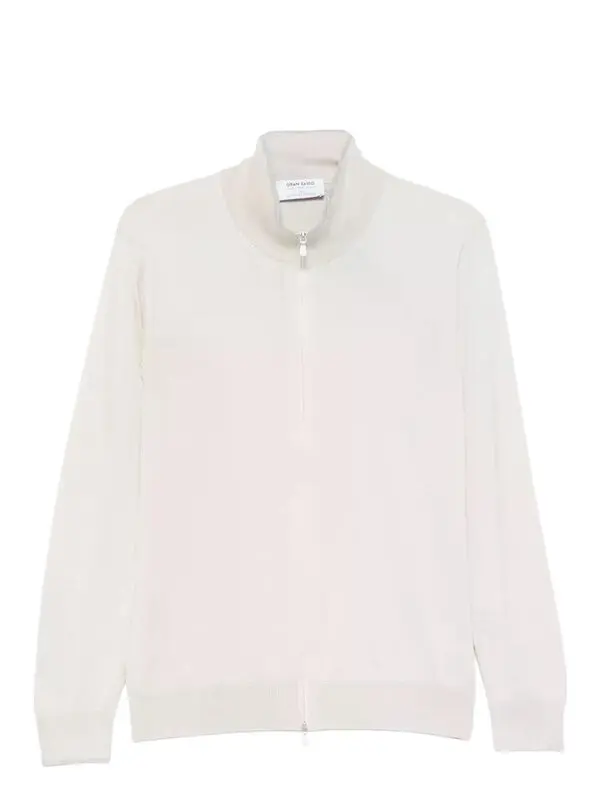 GRAN SASSO Zip-up Cardigan - Neutrals