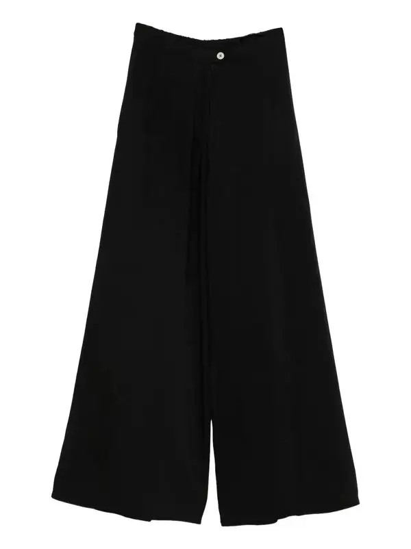 FORTE_FORTE Button Pleated Trousers - Black