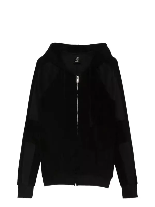 THOM KROM Hooded Zip Up Jacket - Black