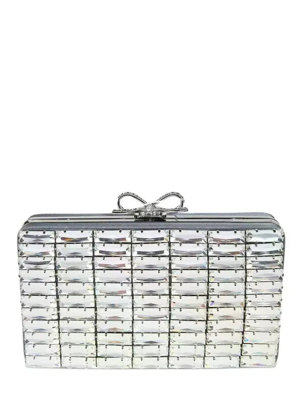 SELF-PORTRAIT Bow-detail Clutch - Grey