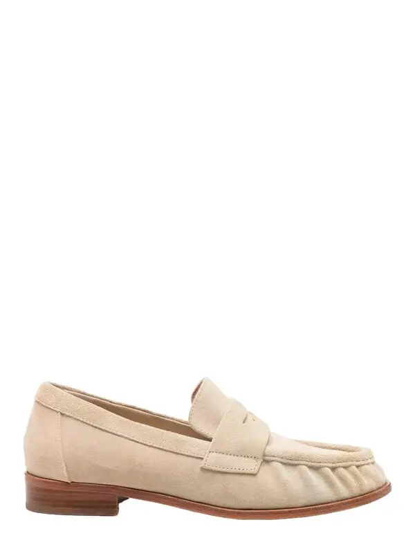 STRATEGIA SHOES Penny Suede Loafers - Neutrals