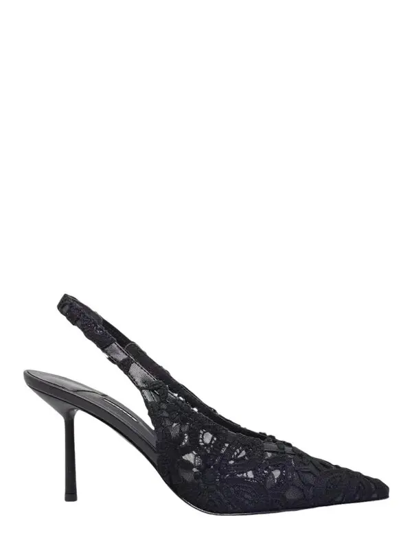 LE SILLA Lace Slingback Pumps - Black