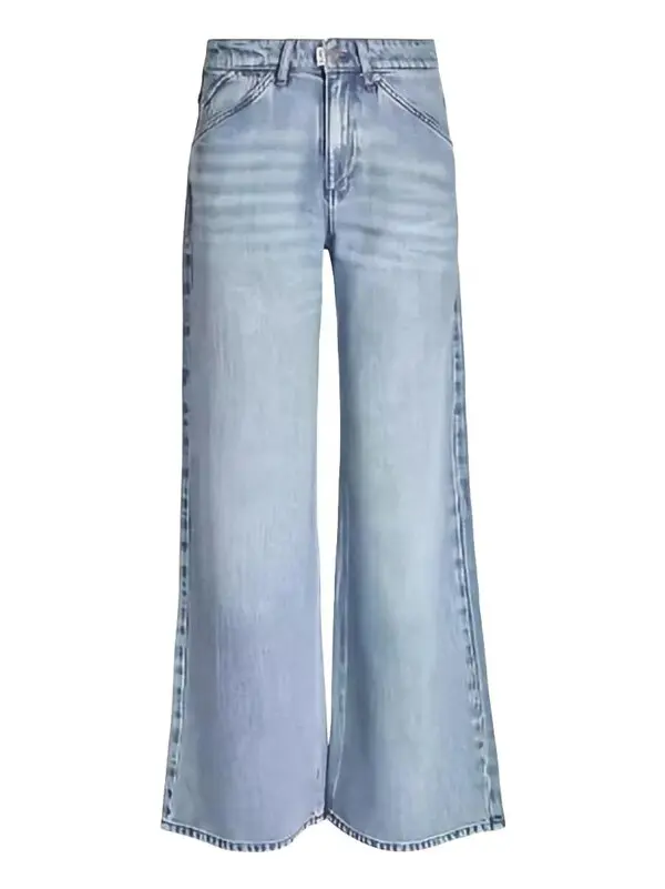 PNTS Wide-leg Panelled Jeans - Blue