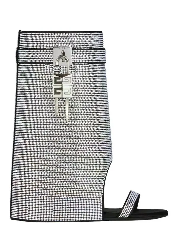 Givenchy Lock Ankle Sandals - Silver