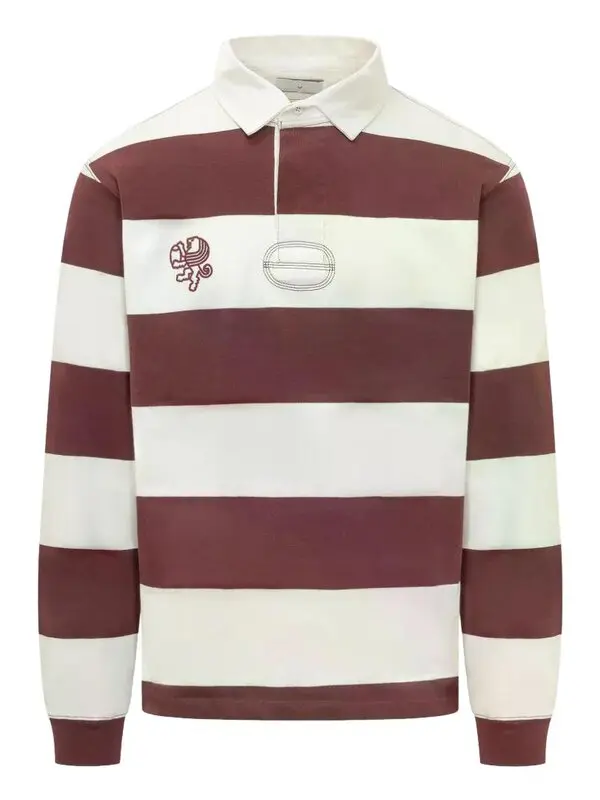 WOC Manchester Striped Polo Shirt - Brown