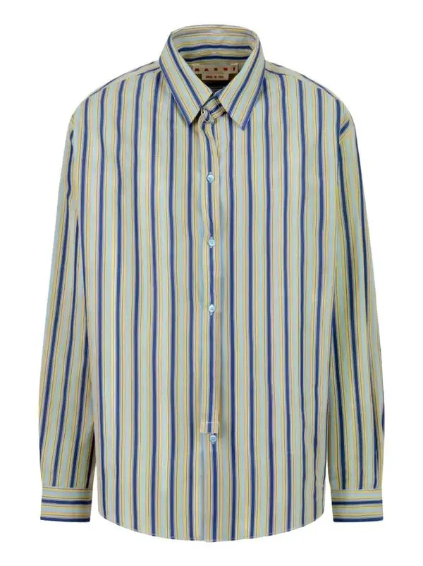 Marni D-ring Striped Shirt - Blue