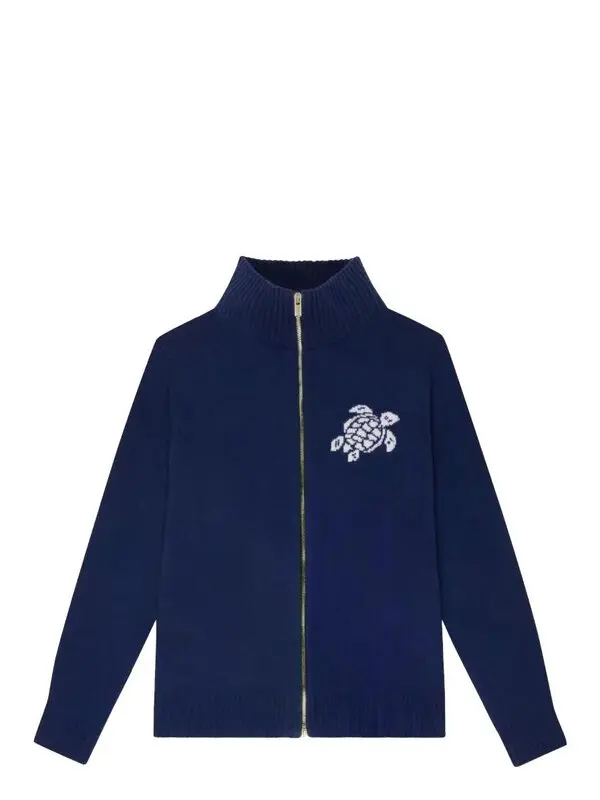 Vilebrequin Logo-jacquard Zip-up Cardigan - Blue