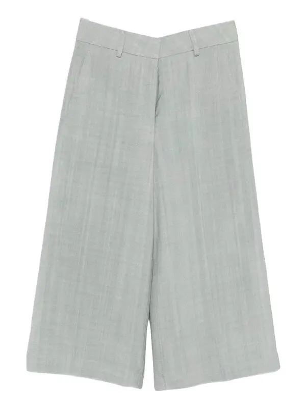 FORTE_FORTE Wide-leg Cropped Trousers - Grey