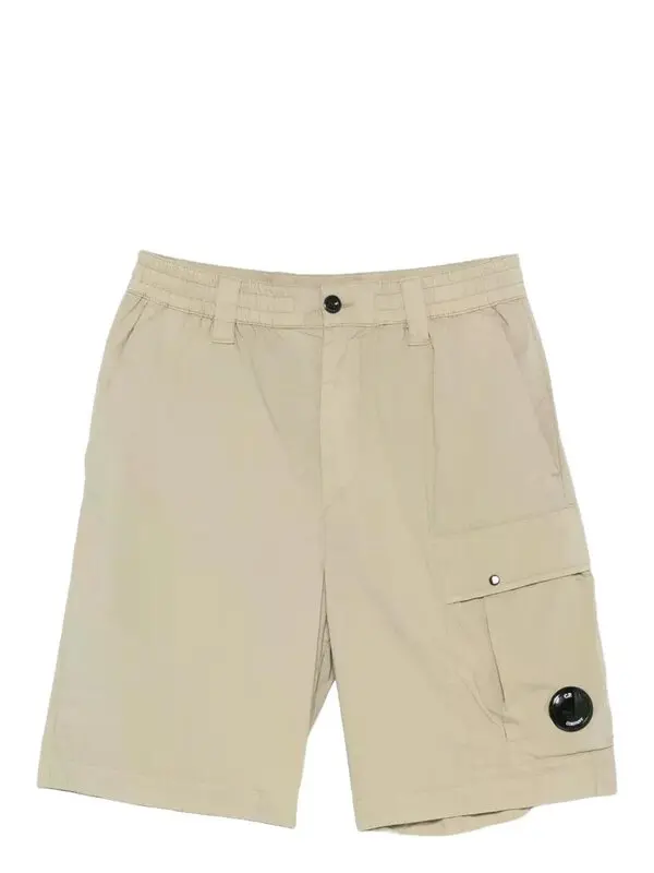 C.P. COMPANY Logo Patch Cargo Shorts - Neutrals