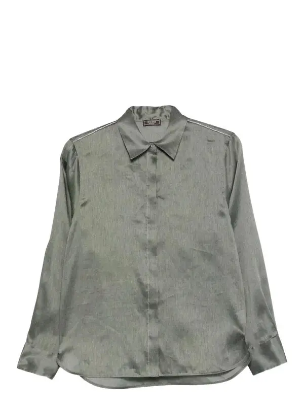 Peserico Jewel-trim Shirt - Green
