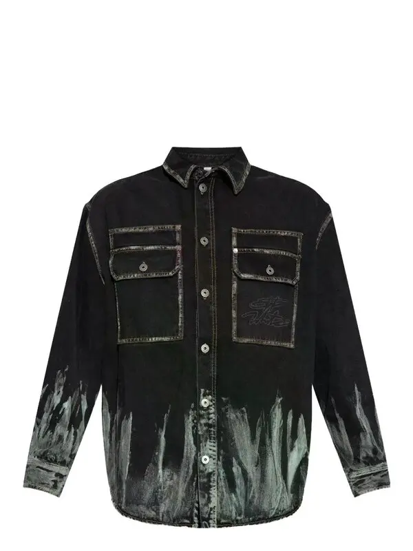 Off-White Patch-pocket Shirt Jacket - Black